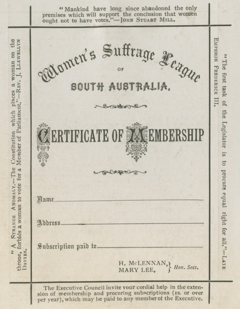 Suffrage 125: Women’s Suffrage League | Centre of Democracy